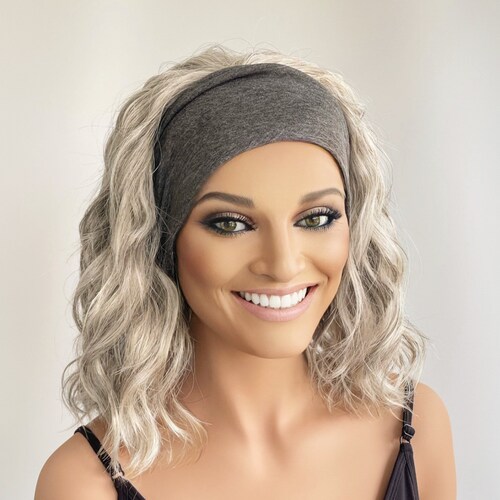 Grey Headband Wig Gym Wig Bandfall Wig Sports Wig Swim Wig - Etsy