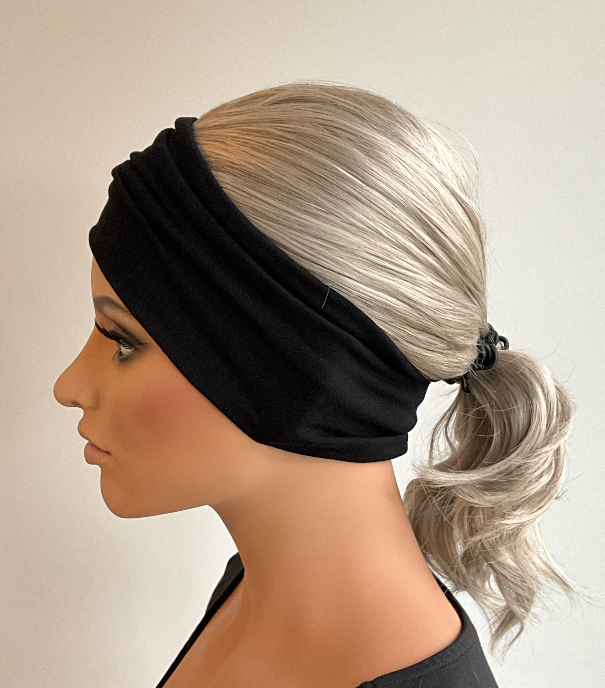 Premium Pearl Grey Beach Wave Headband Wig/ Headband Wig/ Sports Wig ...