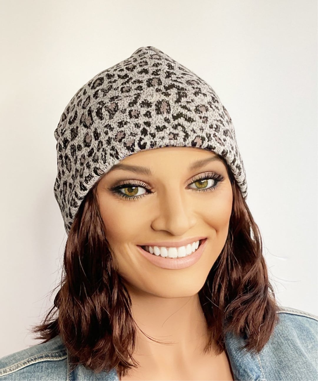 Winter Beanie With Soft Short Wave Hair Attached| Hat With Hair ...