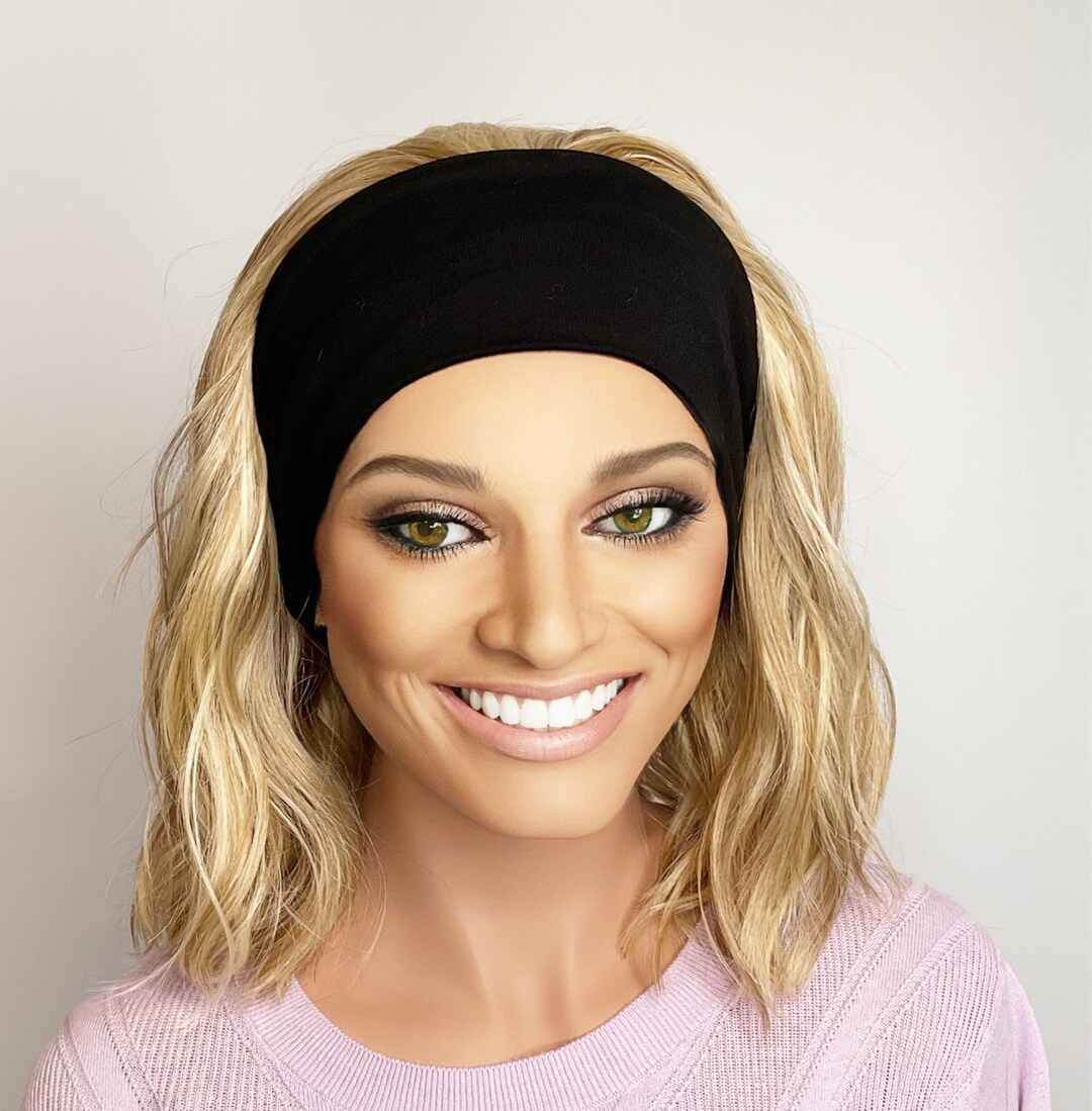 Premium Barley Blonde Highlighted Beach Wave Headband Wig/ Headband Wig ...