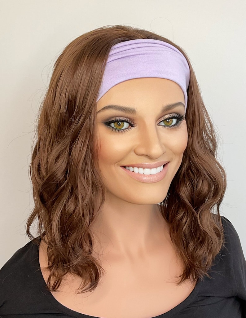 Premium Havana Brown Beach Wave Headband Wig/ Headband Wig/ Sports Wig ...