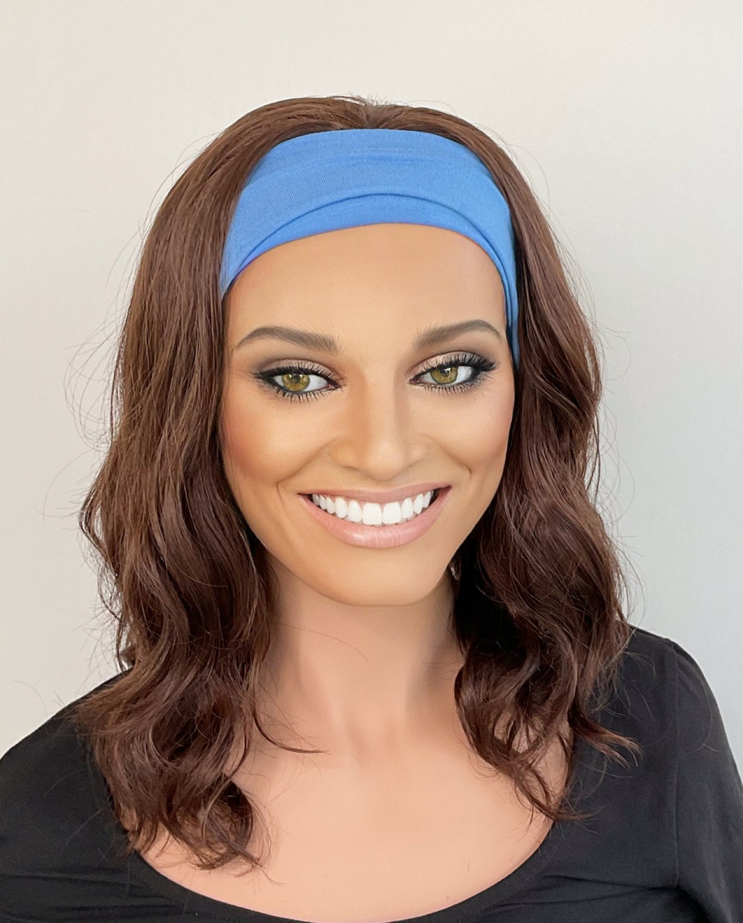 Premium French Roast Beach Wave Headband Wig/ Headband Wig/ Sports Wig ...