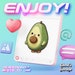 Avocado Sticker Sheet: 6 Adorable Designs, Instant Download, Print and ...