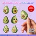 Avocado Sticker Sheet: 6 Adorable Designs, Instant Download, Print and ...