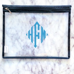 5 Pack Monogram Clear Bag, Travel Kit Cosmetic Bag - Etsy