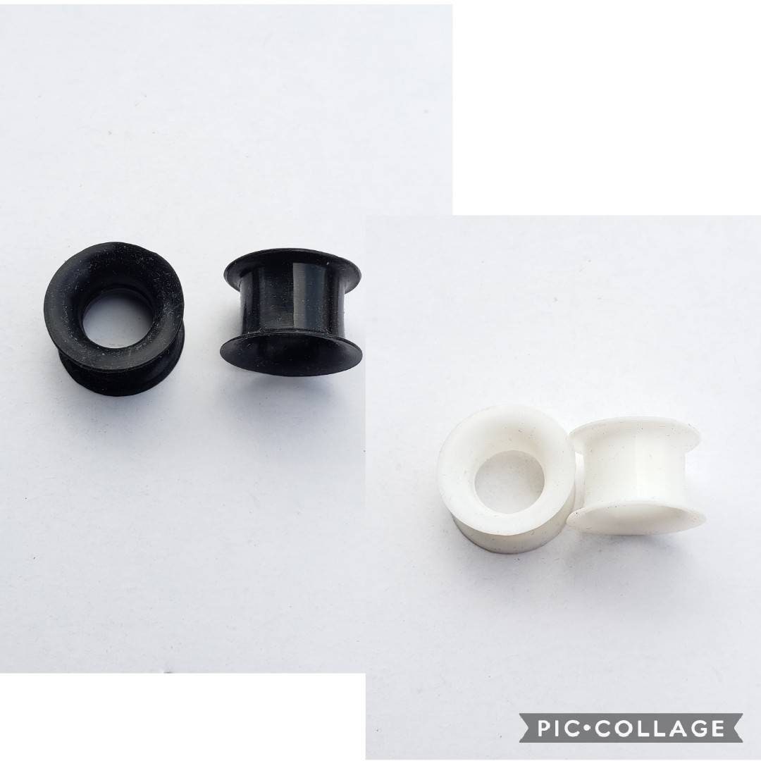 Black Silicone Plugs Squishy Tunnels Double Flared Gauges - Etsy