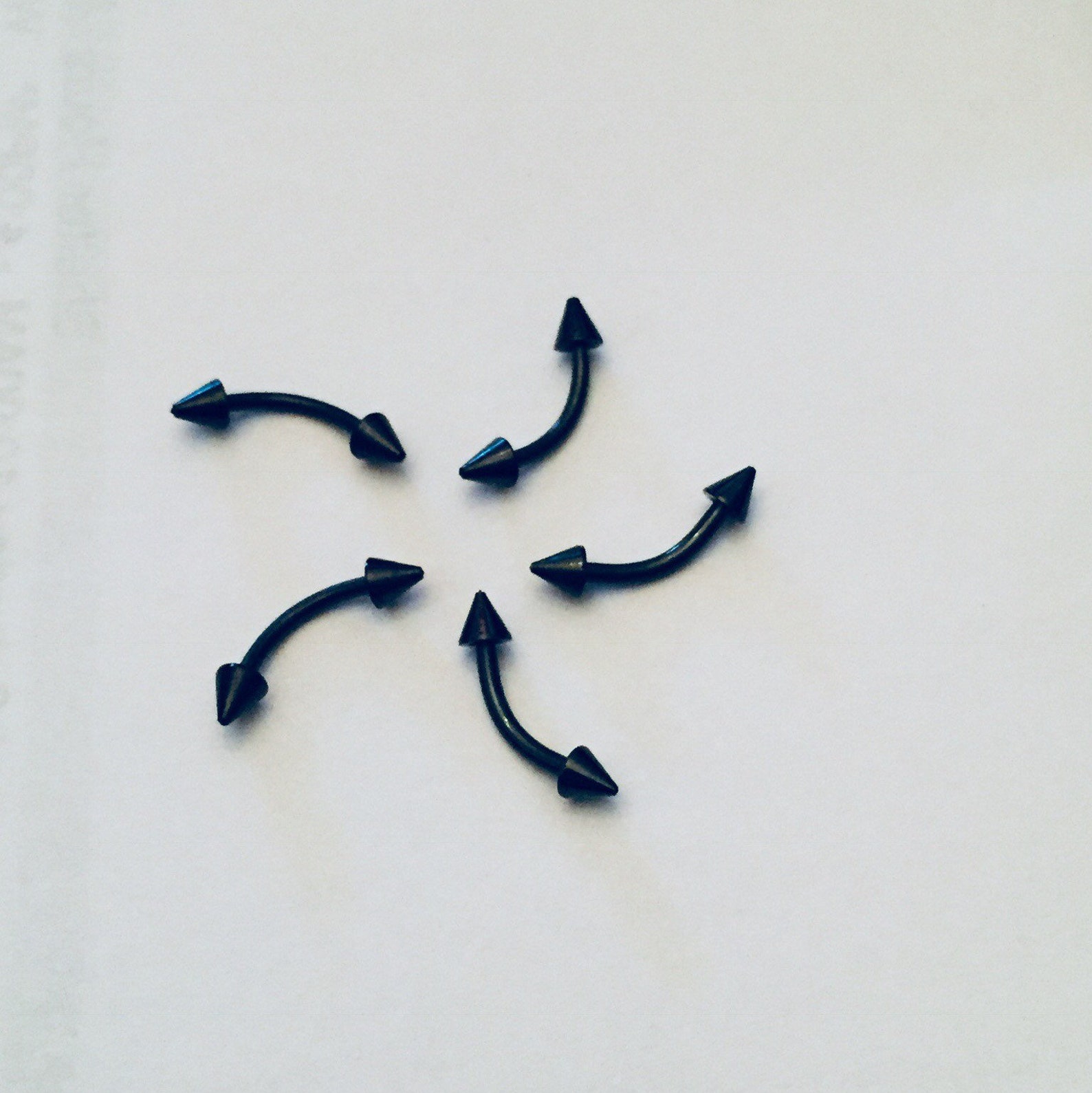 16g Colorful Banana Bars Curved Barbells Snake Eye Eyebrow - Etsy