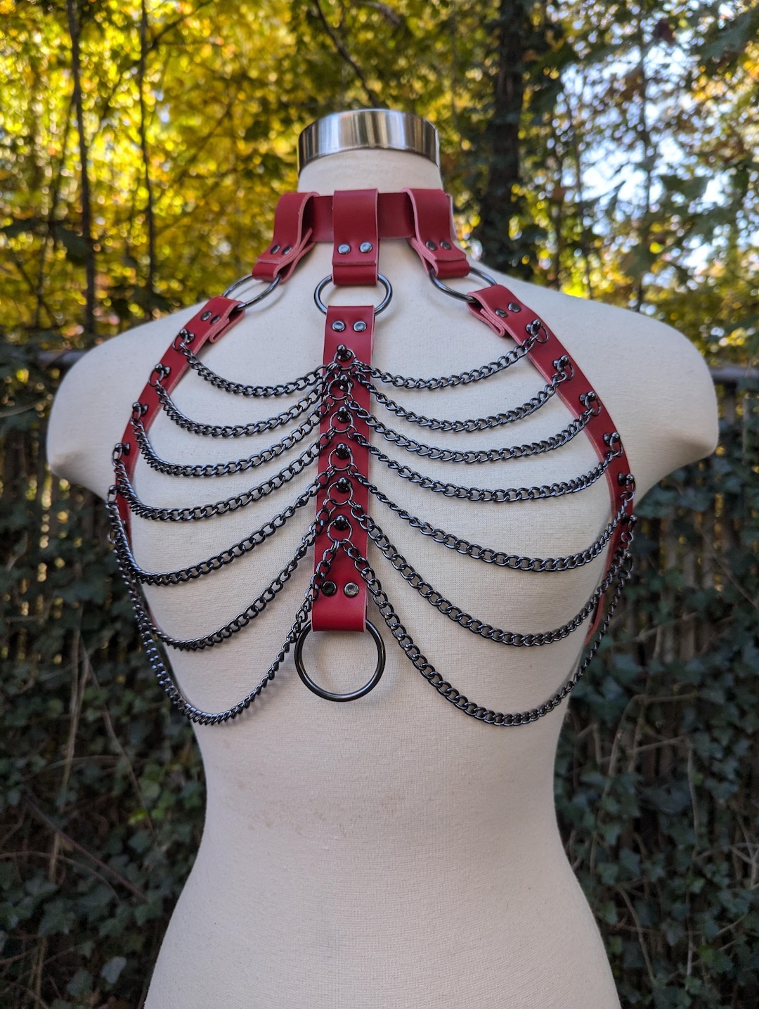 Red Chain Bra 