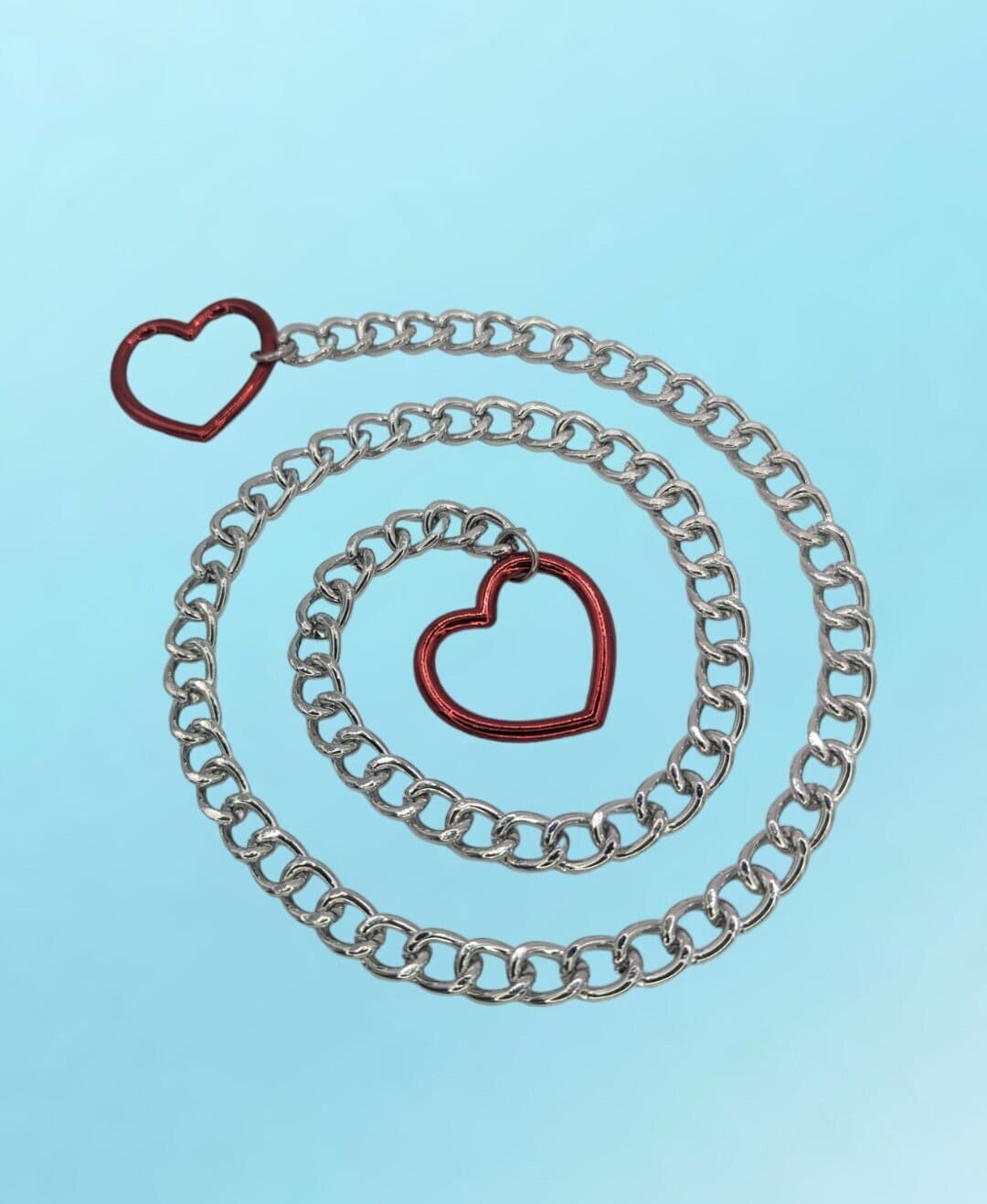 Red Heart Slip Chain Necklace - Etsy