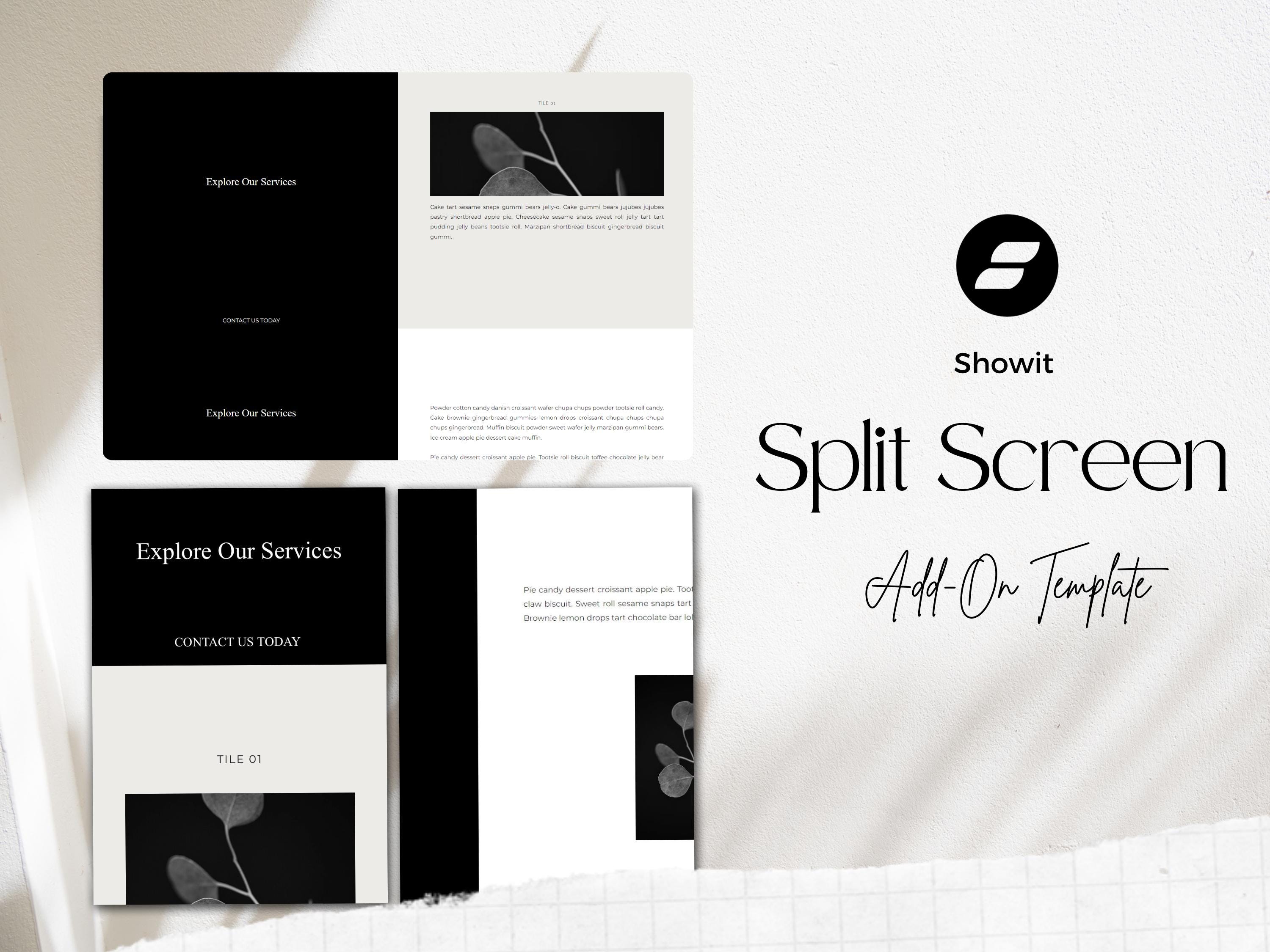 Showit Template Split Screen Template Scrolling Canvas Web Template - Etsy