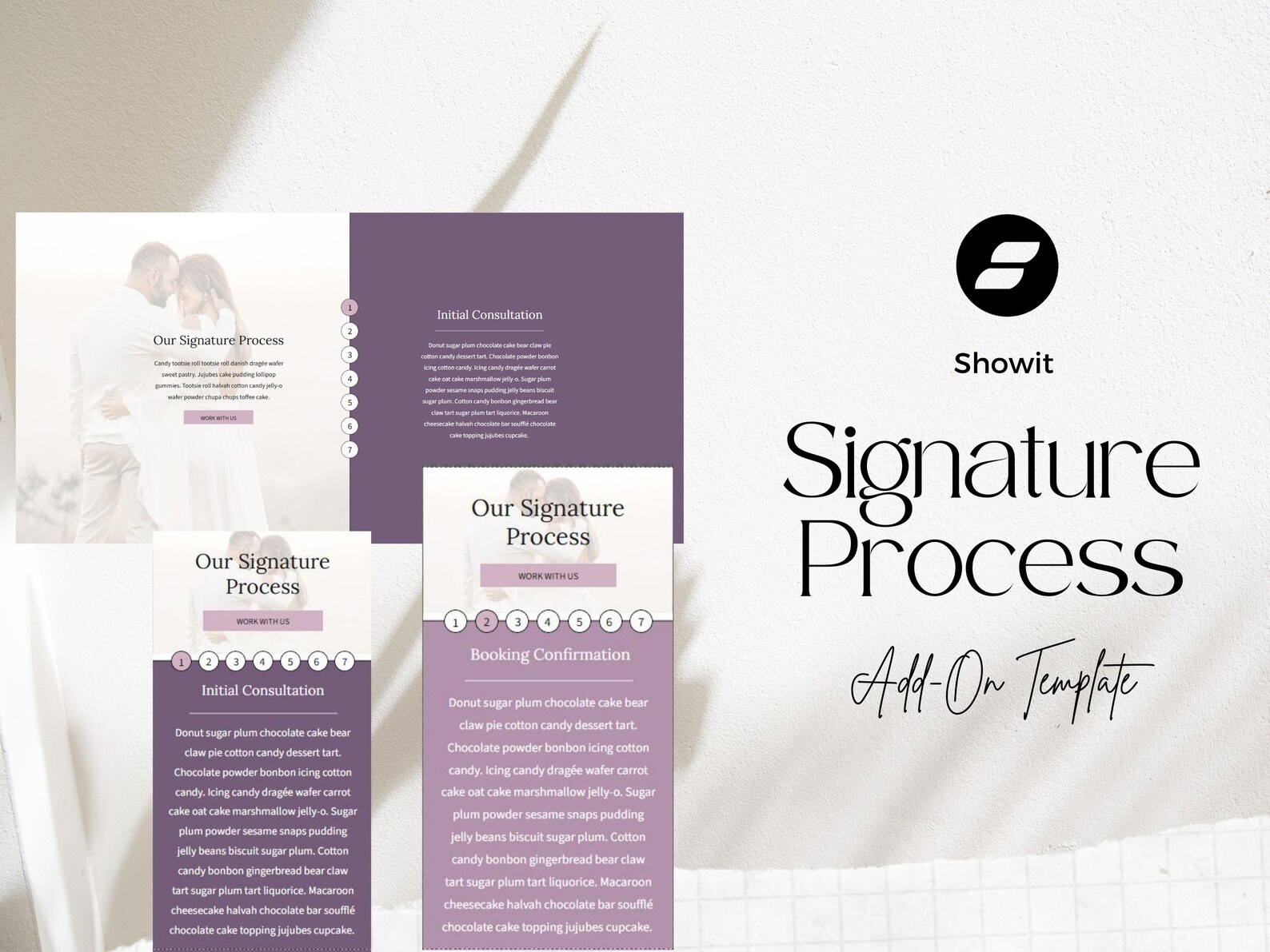 Showit Template: 7-step Signature Process, Customizable (addon Template ...