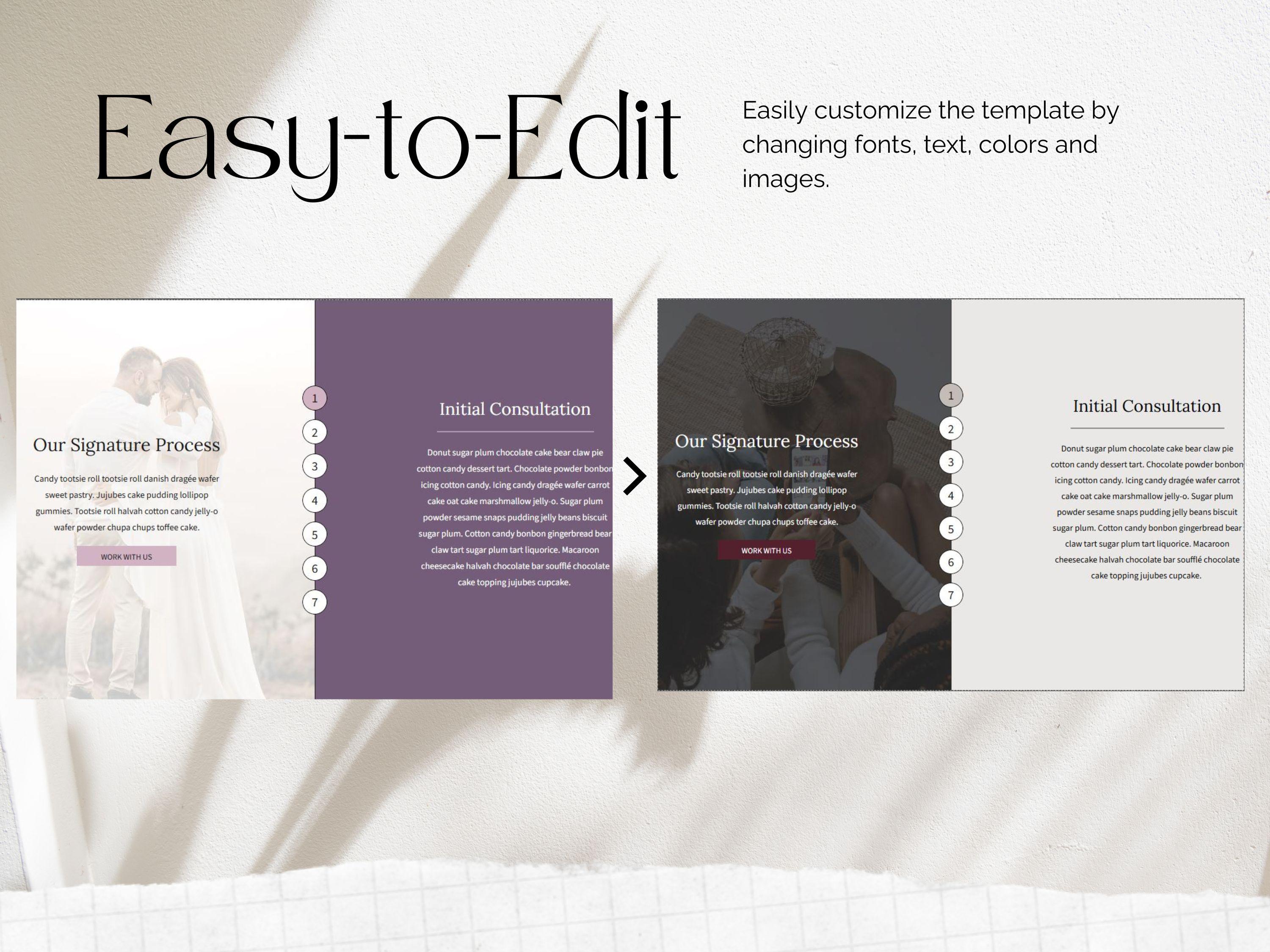 Showit Template: 7-step Signature Process, Customizable (addon Template ...