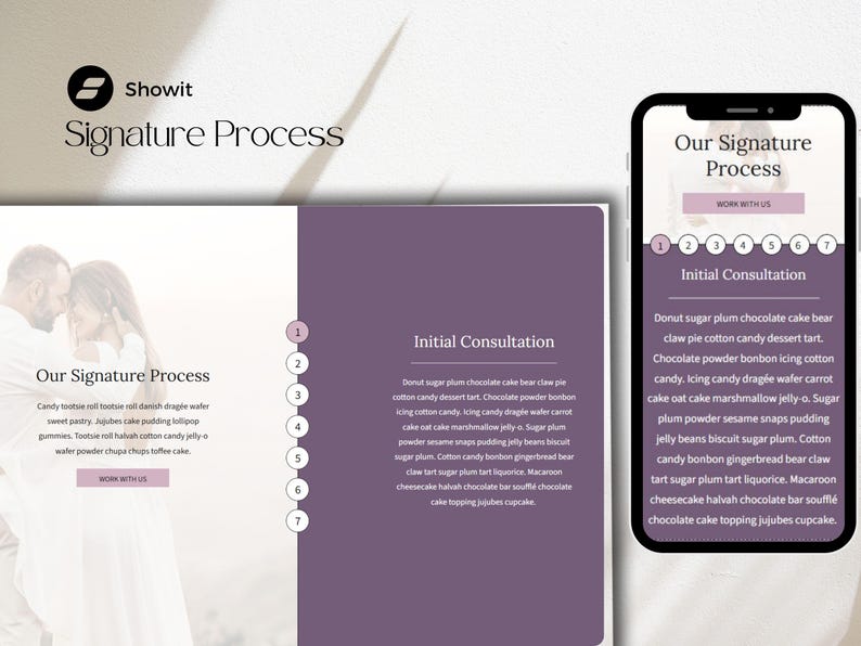 Showit Template: 7-step Signature Process, Customizable (addon Template ...