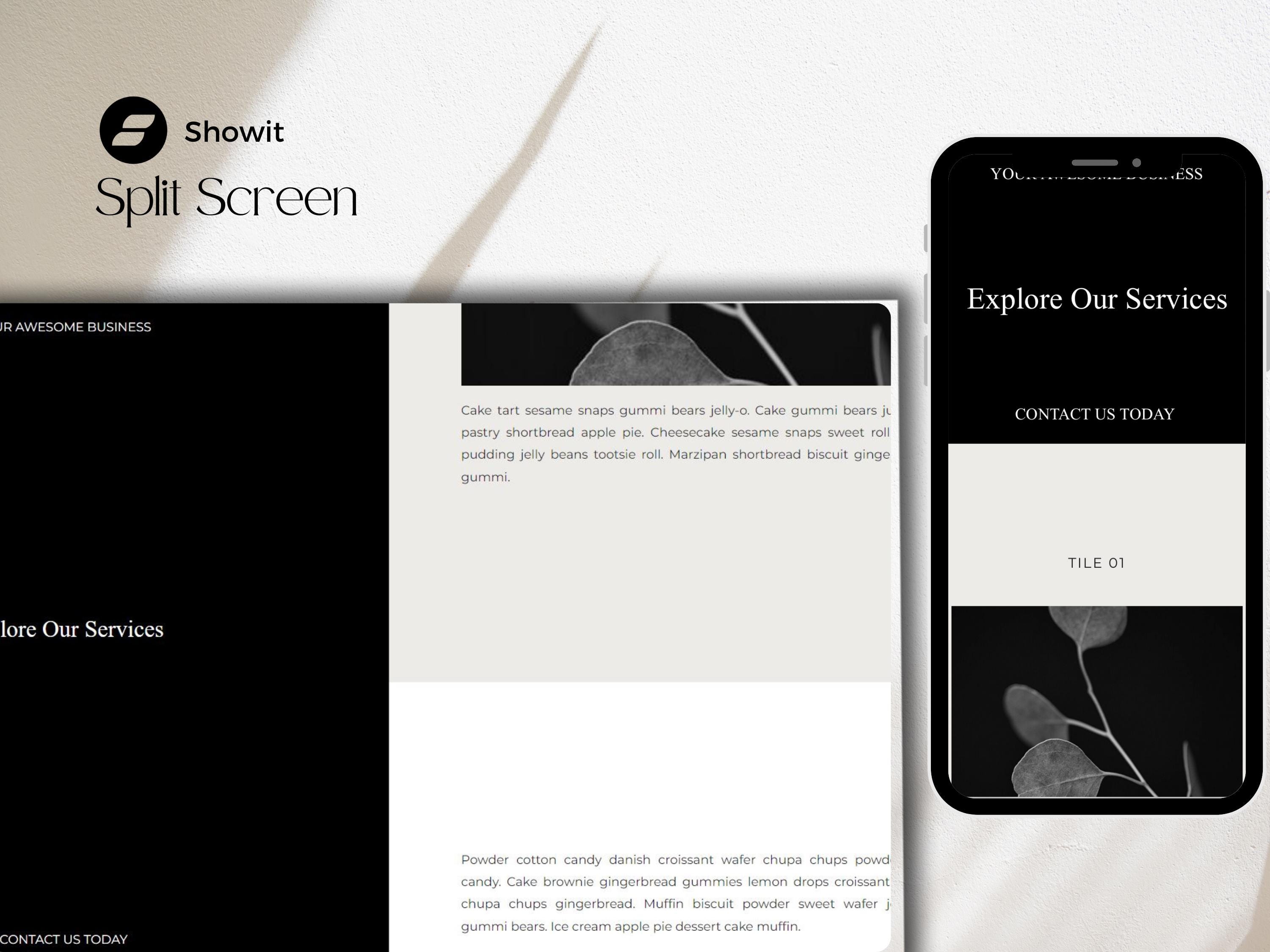 Showit Template Split Screen Template Scrolling Canvas Web Template - Etsy