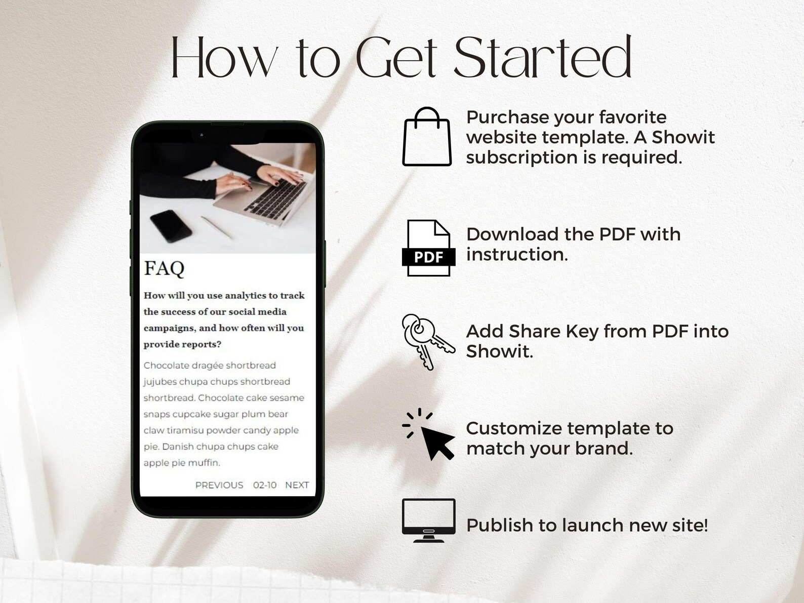 Showit FAQ Template Frequently Asked Questions Canvas Add On - Etsy