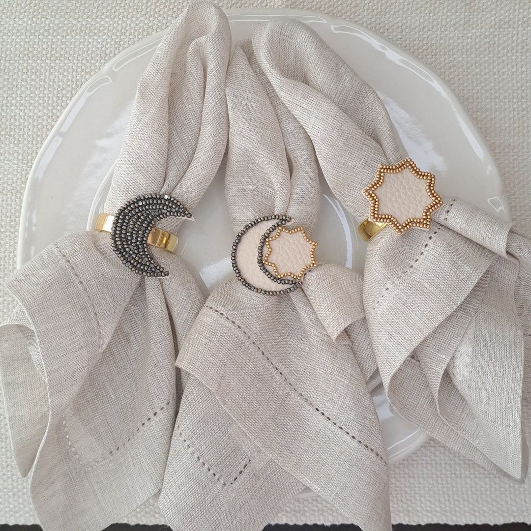 Ramadan Napkin Rings Set, Luxury Ramadan Tableware - Etsy