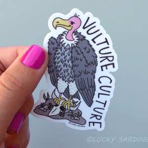 Vulture Vinyl Sticker, Vulture Culture Sticker, Funny Vulture Sticker ...