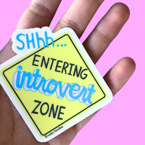 Introvert Vinyl Sticker Funny Introvert Sticker Selectively - Etsy