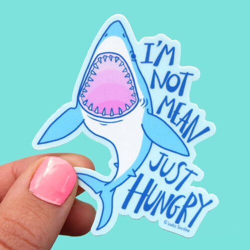 Shark Vinyl Sticker Great White Shark Sticker Vinyl Decal | Etsy