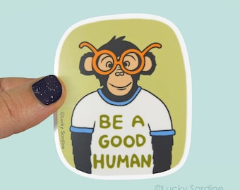 Chimpanzee Love Window Decal Chimp Sticker H165 - Etsy