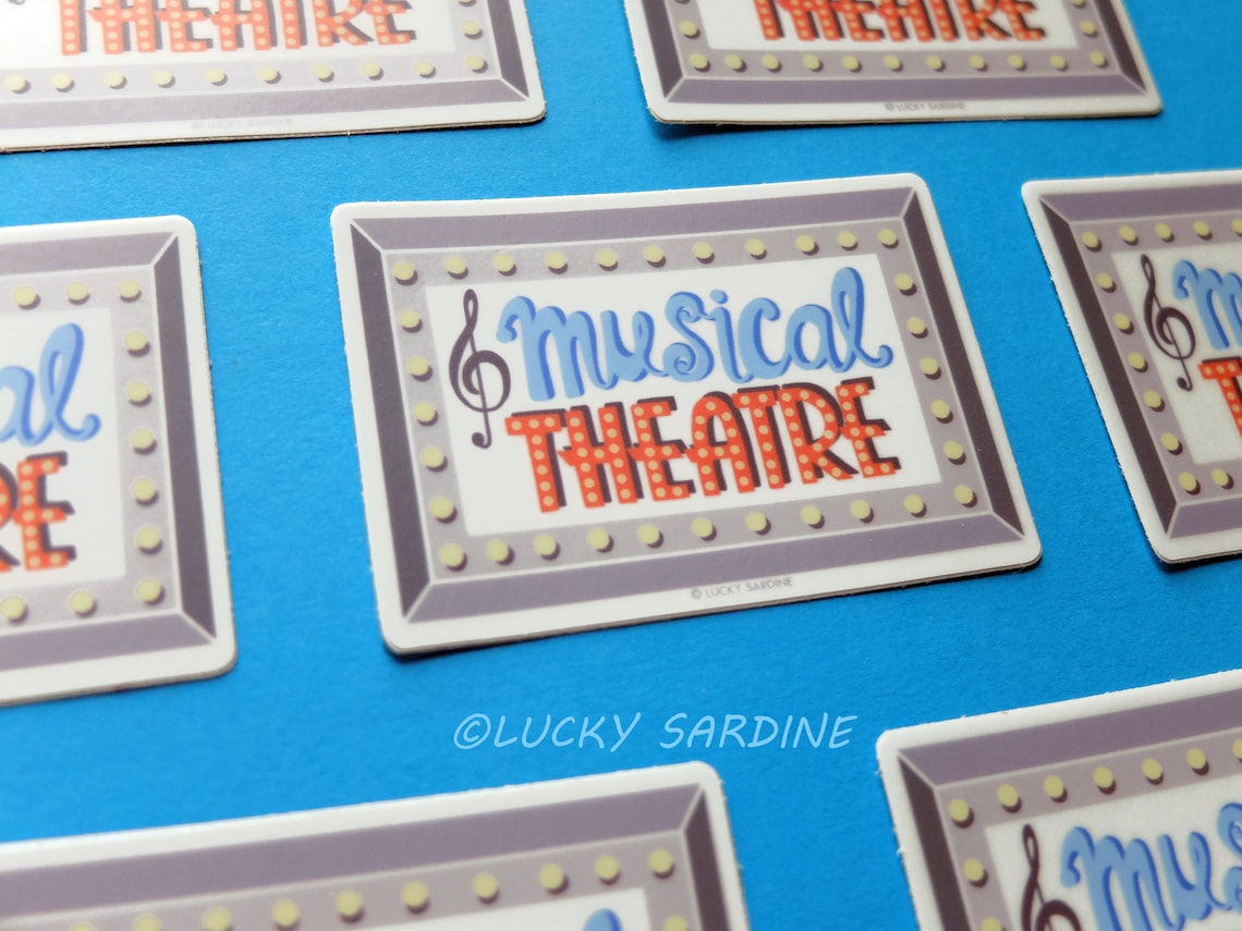Musical Theatre Vinyl Sticker Music Sticker Theatre - Etsy