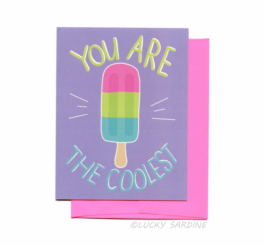 Popsicle Card, Cool Card, Friendship Card, BFF Card, Best Friend Card ...