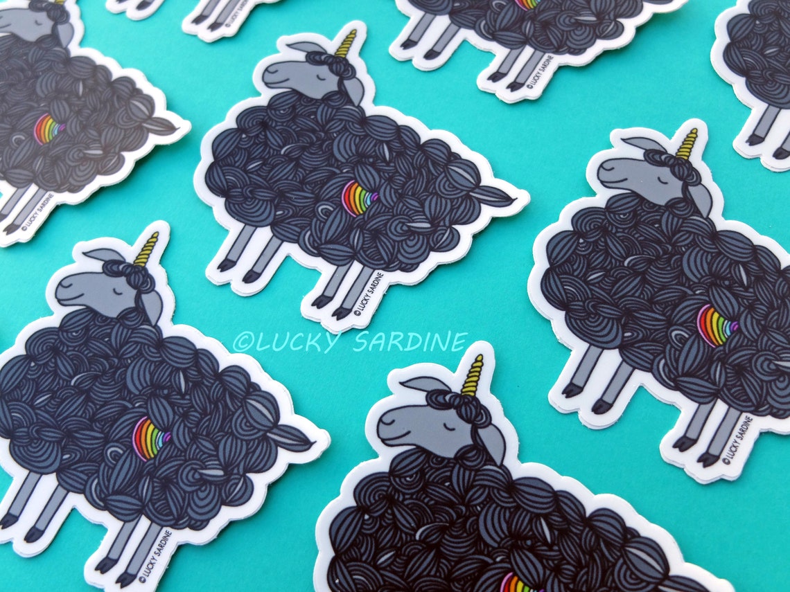 Black Sheep Vinyl Sticker Sheep Sticker Vinyl Stickers - Etsy