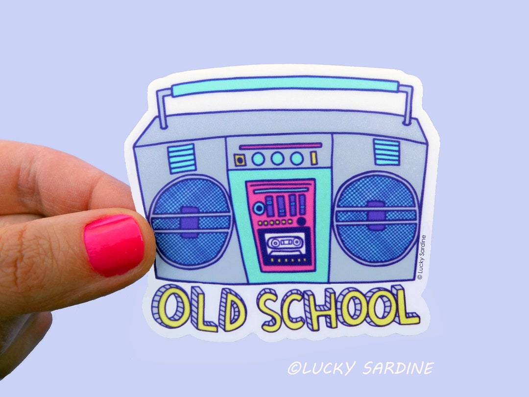 Boombox Vinyl Sticker, Old School Sticker, Waterproof, Stereo Sticker ...