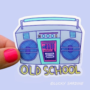 Boombox Vinyl Sticker, Old School Sticker, Waterproof, Stereo Sticker ...