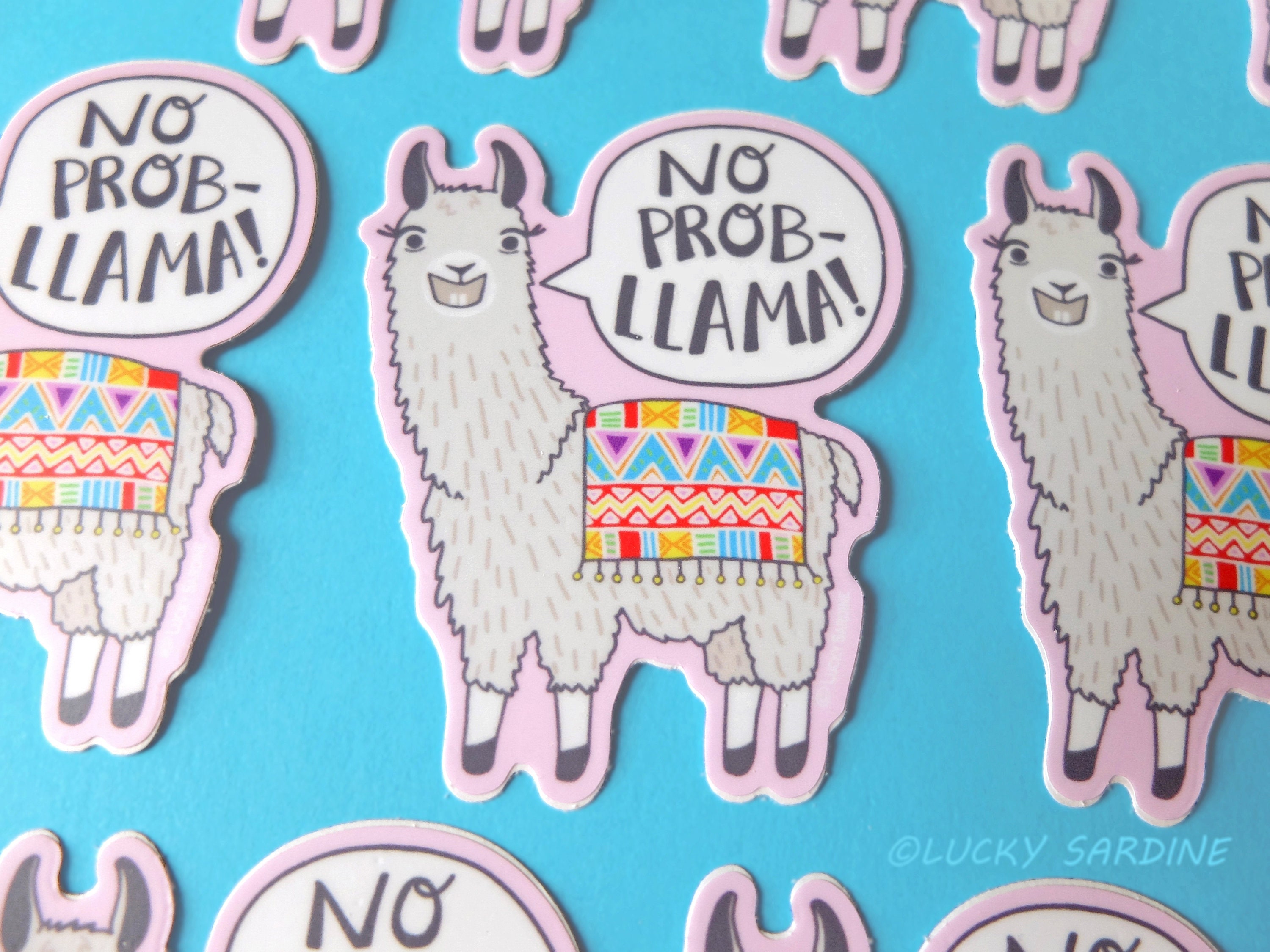 Llama Vinyl Sticker Vinyl Stickers Weatherproof No Prob | Etsy