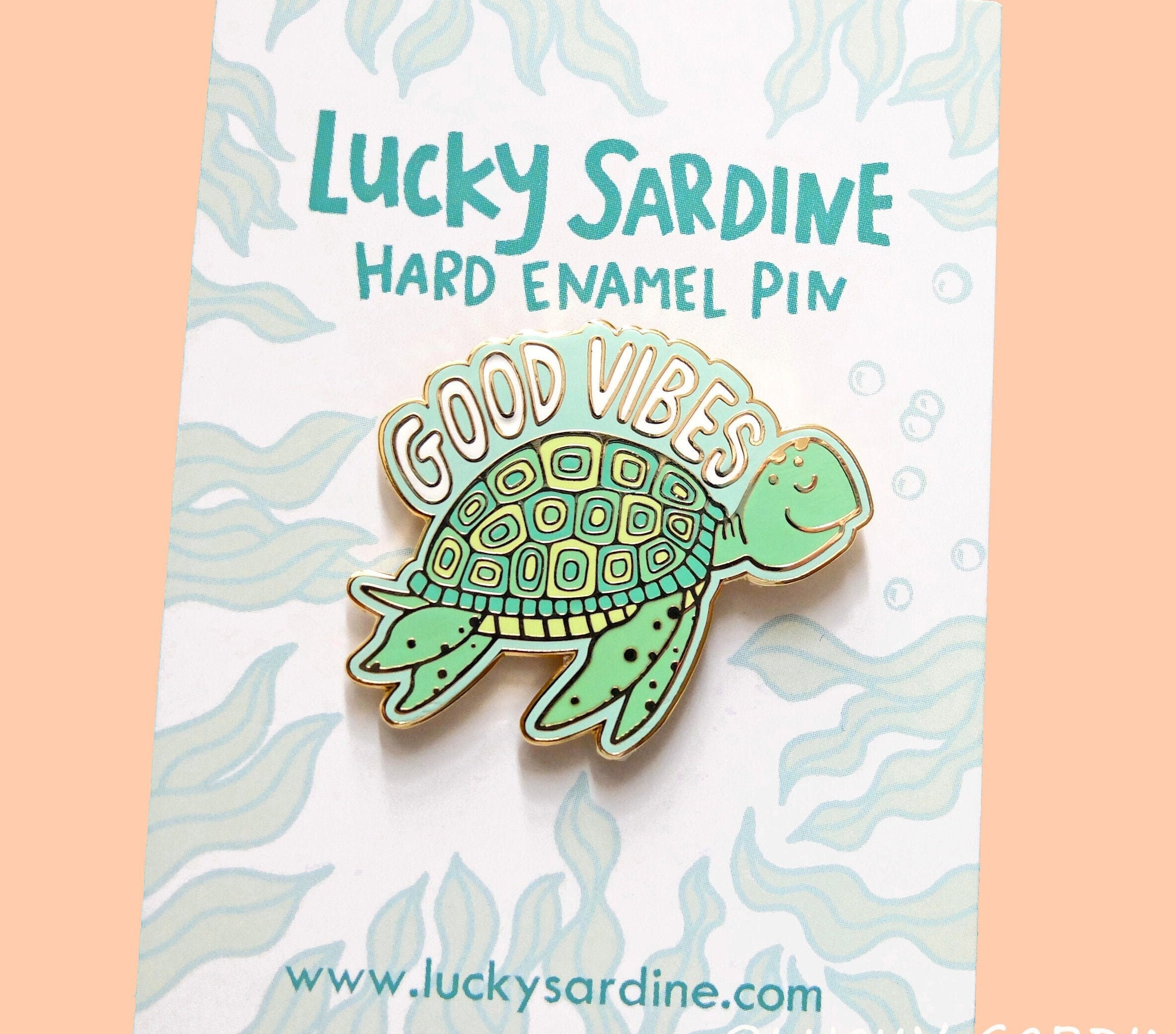 Sea Turtle Enamel Pin Good Vibes Good Vibes Pin Turtle | Etsy