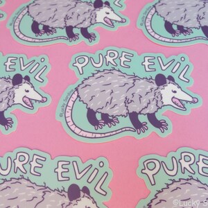 Possum Vinyl Sticker, Opossum Sticker, Pure Evil Sticker, Possum ...