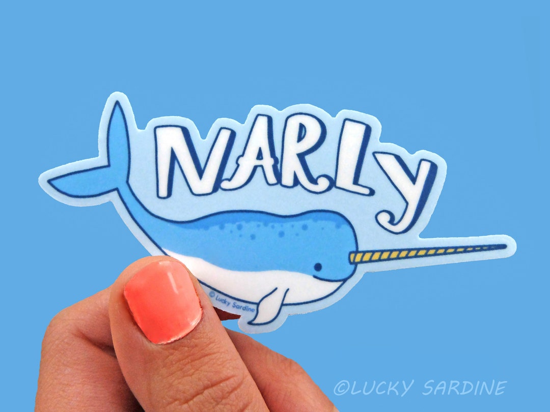 Narwhal Vinyl Sticker, Unicorn of the Sea Sticker, Unicorn, Narwhal ...
