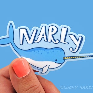 Narwhal Vinyl Sticker, Unicorn of the Sea Sticker, Unicorn, Narwhal ...