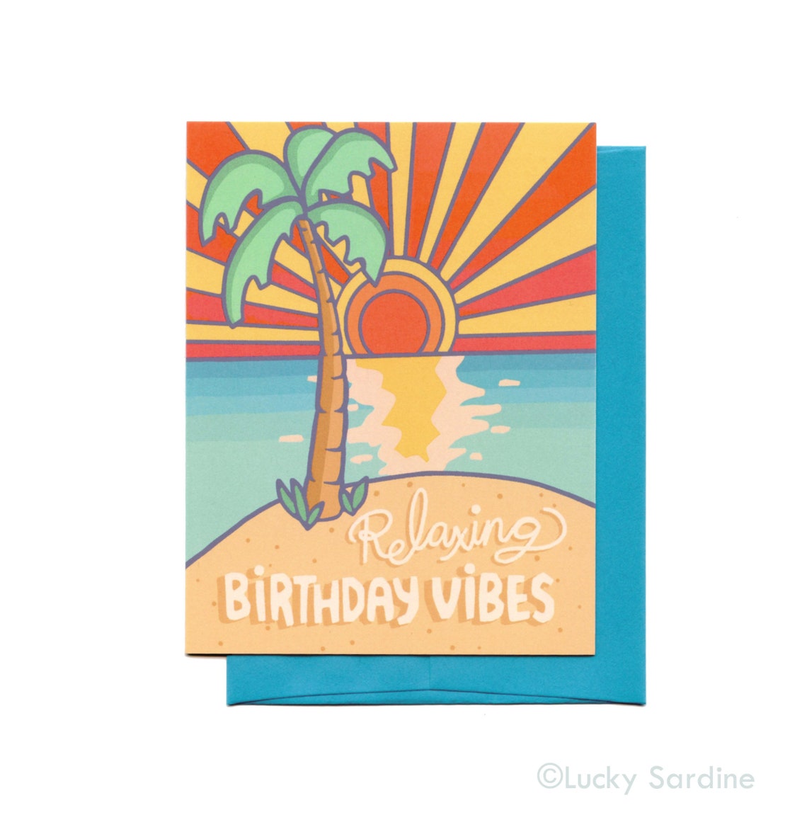 Ocean Birthday Card Sunset Birthday Card Relax birthday card | Etsy