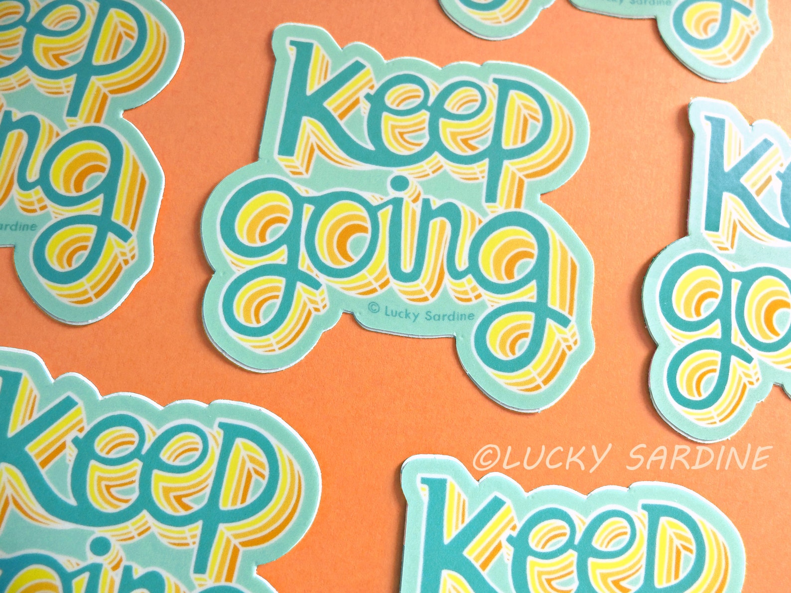 Keep Going Vinyl Sticker Positivity Sticker Keep Going | Etsy