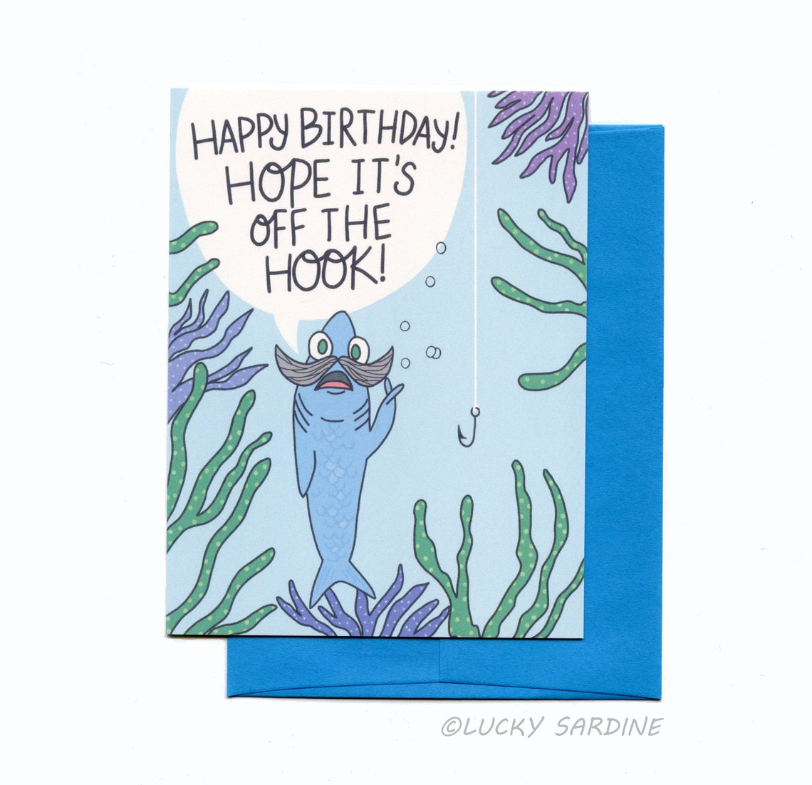 Lucky Sardine Birthday Card Funny Sardine Birthday Card - Etsy