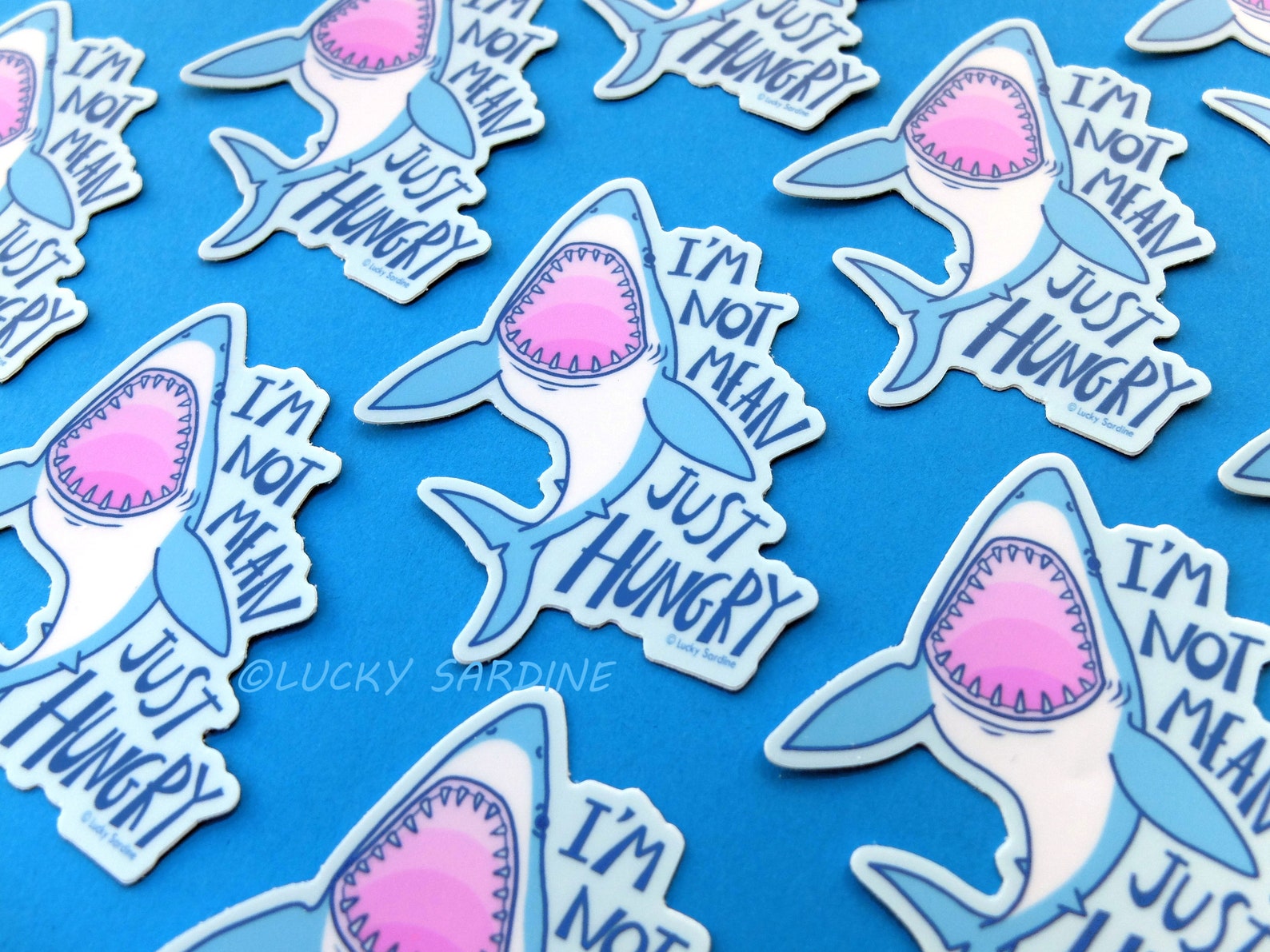 Shark Vinyl Sticker Great White Shark Sticker Vinyl Decal - Etsy