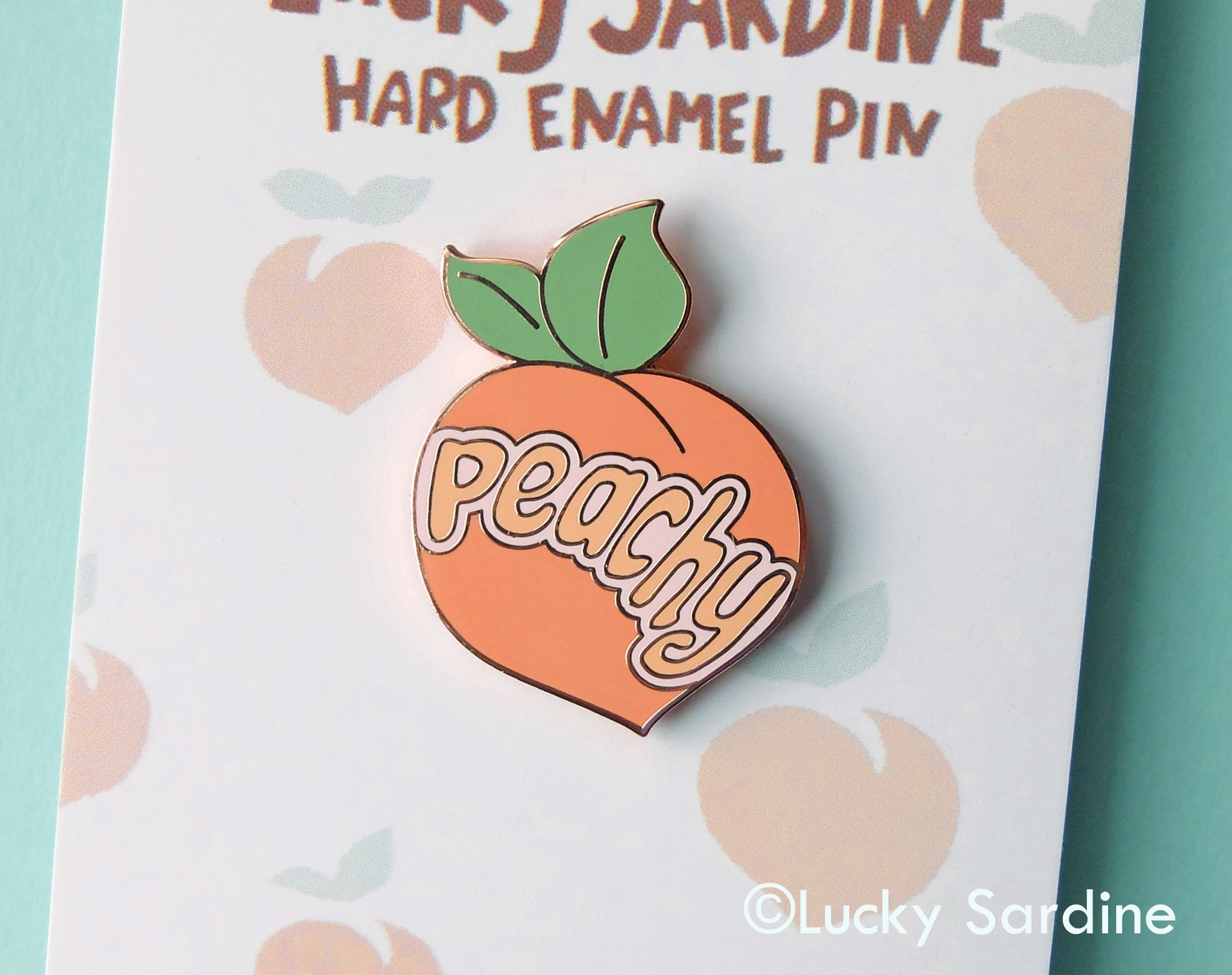 Peachy Enamel Pin Peachy Peach Pin Peachy enamel pin | Etsy