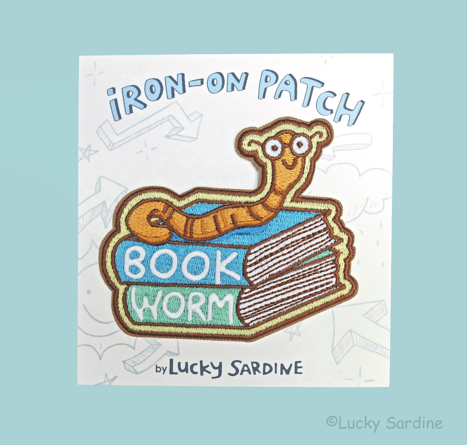 Bookworm Embroidered Patch, Book Worm Patch - Etsy