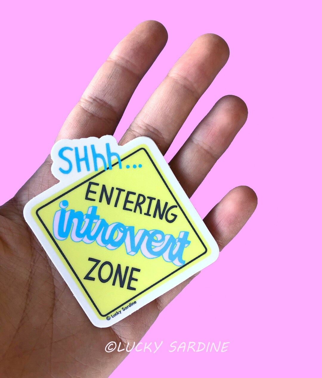 Introvert Vinyl Sticker, Funny Introvert Sticker, Selectively Social ...