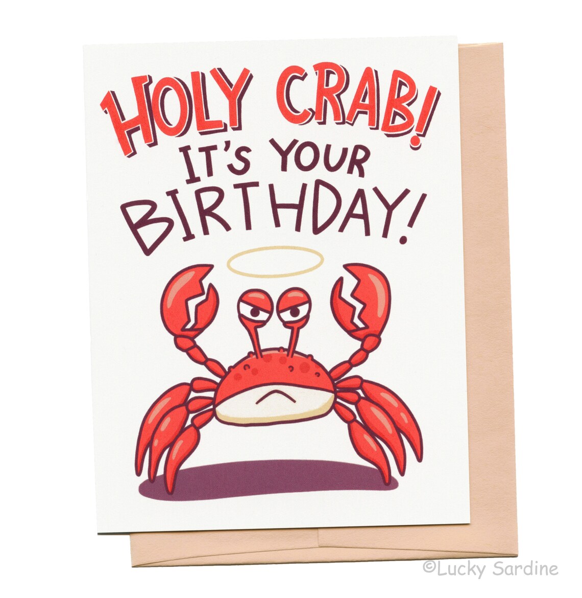 Crab Birthday Card Crabby Birthday Card Funny Crab Card - Etsy