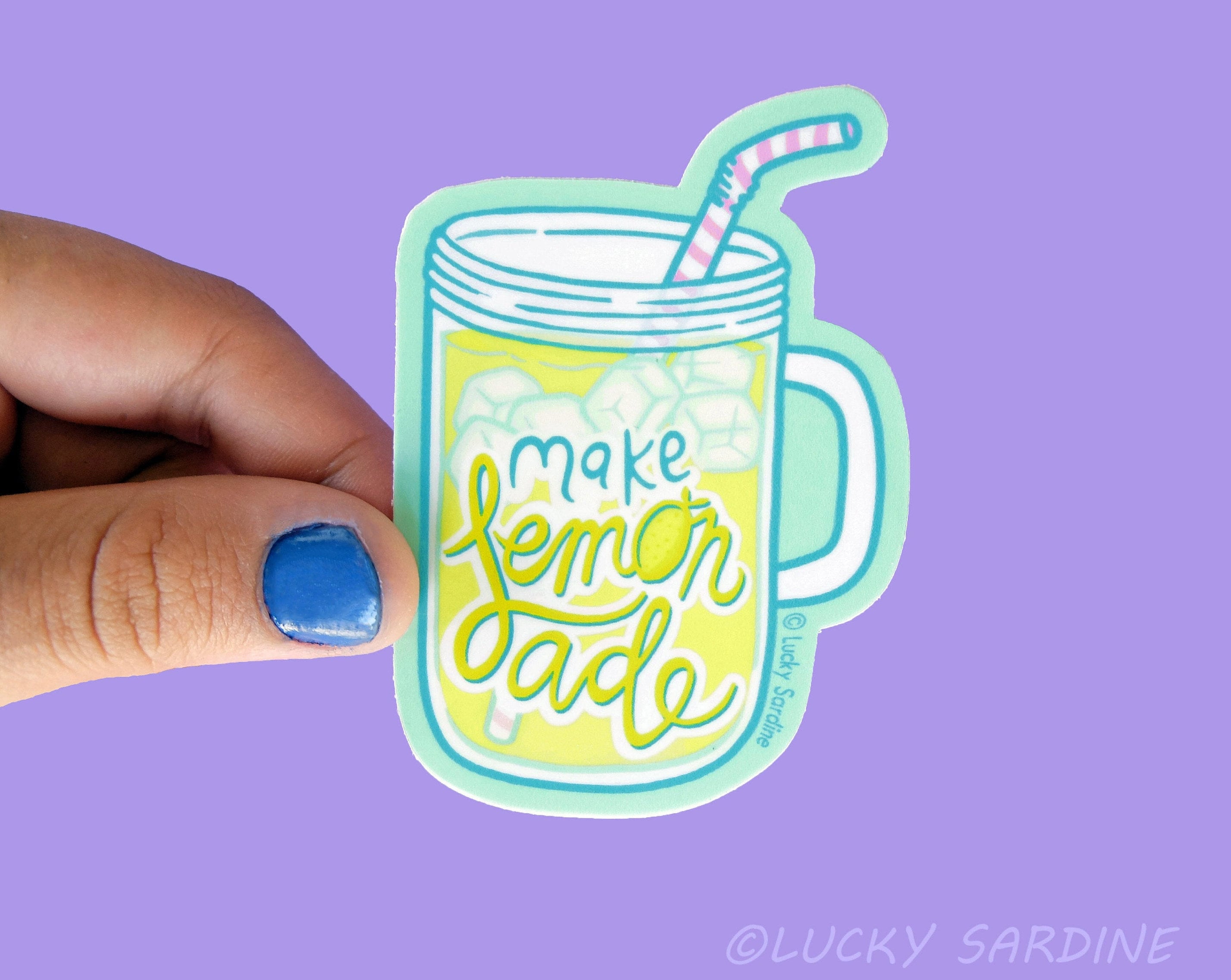 Lemonade Vinyl Sticker When Life Gives You Lemons Make - Etsy