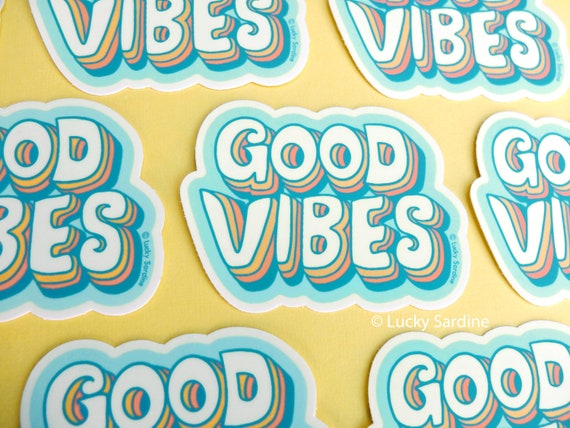 Good vibes sticker vinyl sticker Pack of 2 Paper Paper & Party Supplies ...