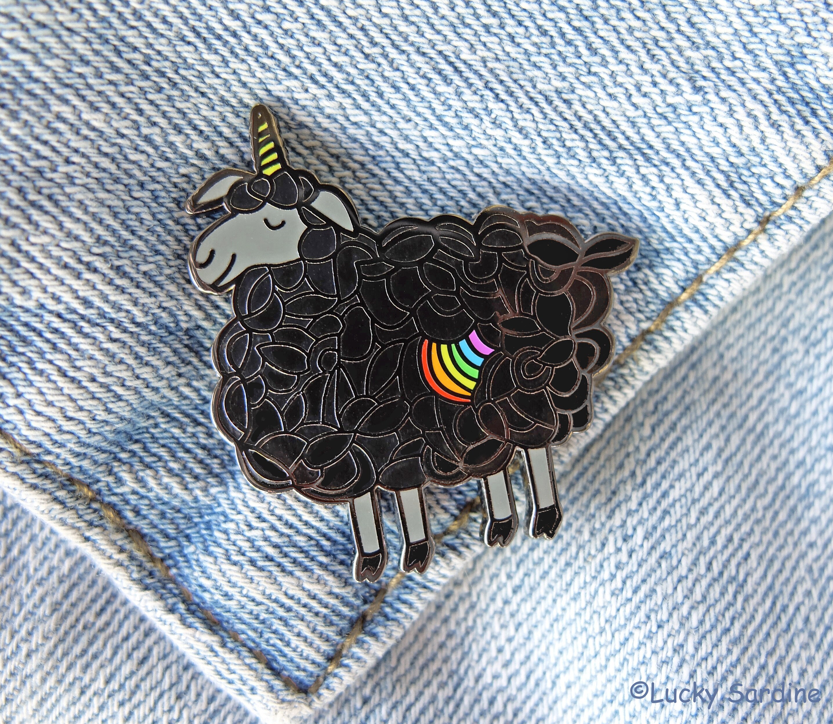 Black Sheep Enamel Pin Black Sheep Black Sheep Pin Unicorn - Etsy