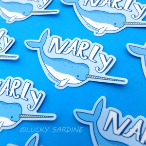 Narwhal Vinyl Sticker, Unicorn of the Sea Sticker, Unicorn, Narwhal ...