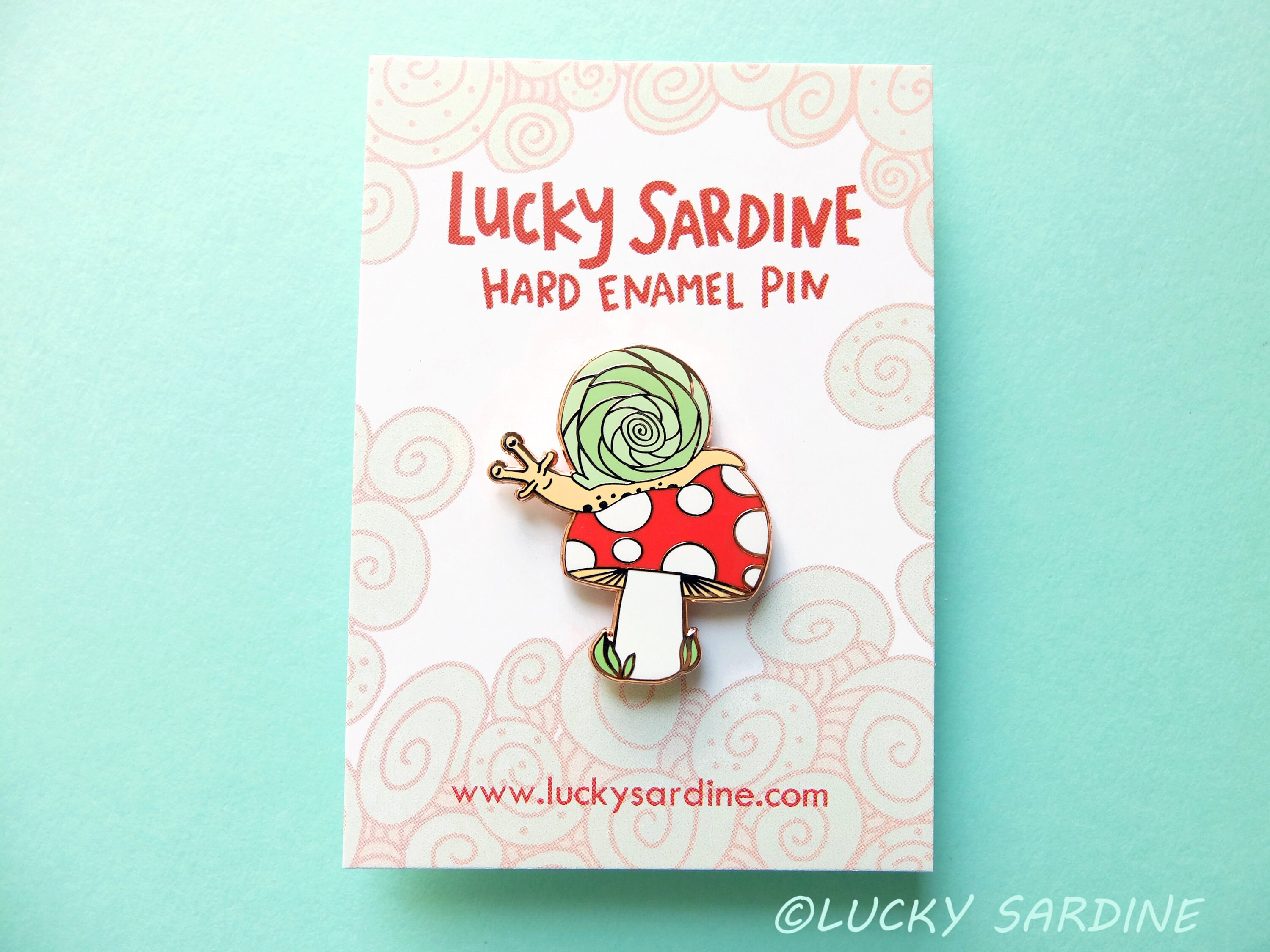 Snail Toadstool Enamel Pin Toadstool Pin Mushroom Pin Snail - Etsy