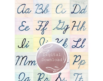 Cursive Alphabet - Etsy