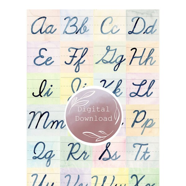 Cursive Alphabet - Etsy