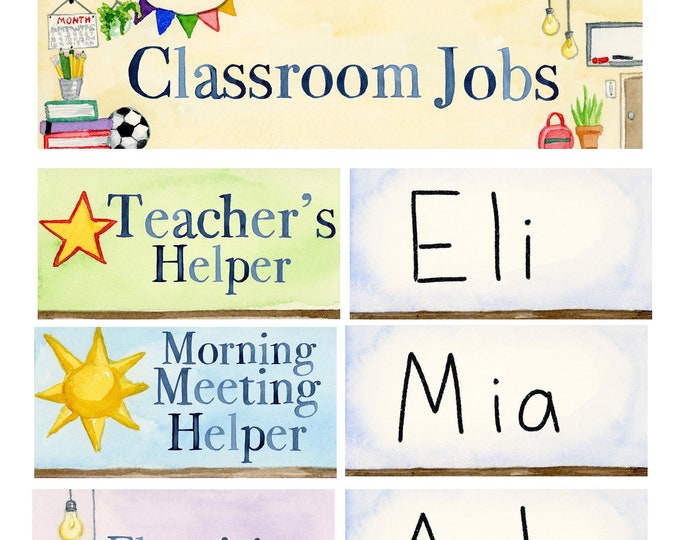 Montessori Chore Chart Classroom Job Chart Care of Environment Chart ...